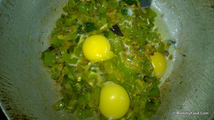 Egg Capsicum Curry - Step By Step Recipe In Pictures | MommyFood.Com