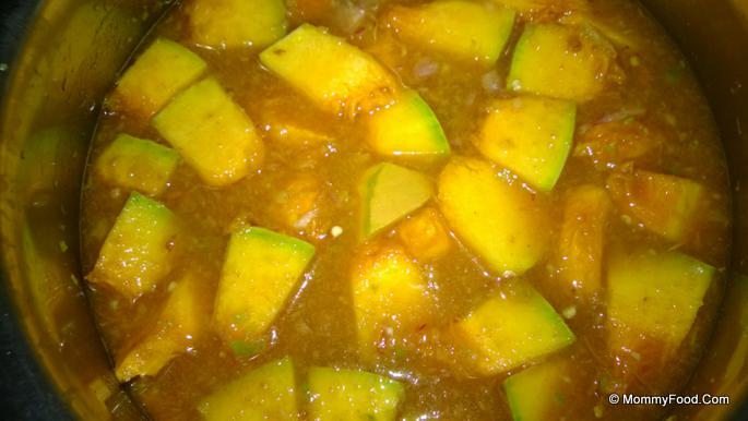 Gummadikaya Pulusu - Step By Step Recipe In Pictures | MommyFood.Com